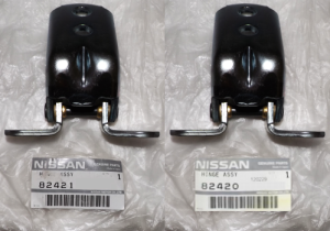 GENUINE NISSAN PATROL Y61 GU SAFARI FRONT DOOR HINGE SET UPPER LOWER ...